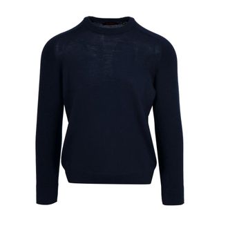 Gran Sasso Rundhals-Pullover - - Knitwear - Herren - Blau - XL