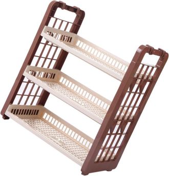 Angoily Lagiges Aufbewahrungsregal Kunststoff Multifunktional Stabil Platzsparend für Bad Küche Wohnzimmer Schlafzimmer