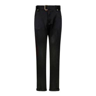 Tom Ford Schwarze Seiden Duchess Boyfriend Fit Hose - - Trousers - Damen - Schwarzk - XS