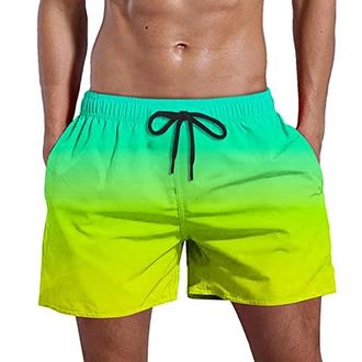 Generico Maillot de bain Homme Mer Surf Sport Maillots de Piscine &Agrave; S&eacute;chage Rapide Hawa&iuml;en Natation Short De Bain Grande Taille Avec Poches Pantalon De Plage A