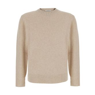 KANGRA Rundhals-Pullover mit Rippendetails - - Knitwear - Herren - Beige - XL