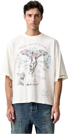 Represent Represent - T-shirt &agrave; motif abstrait - Homme - Tops - Beige - Taille: S