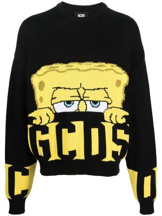 GCDS pull à logo imprimé - Noir