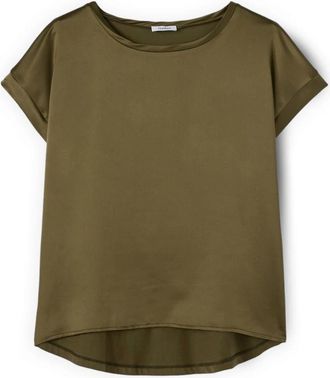 Motivi Femme, Tops, Vert, Taille: 36 FR T-shirt bicolore en m&eacute;lange de coton