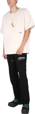 AMBUSH Padded Cotton with Embroidered Logo T-Shirt - Ivory