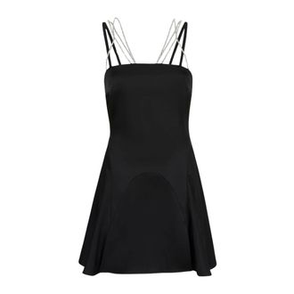 GCDS Gcds - Robe Courte Satin&eacute;e - Femme - Robes - Noir - Taille: 44 FR