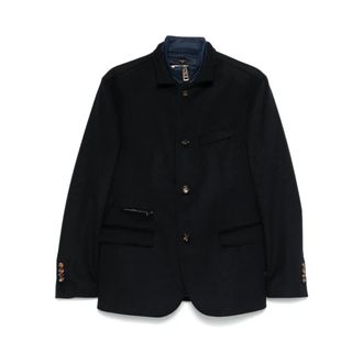 Kired Marineblauer Wollmantel - - Jackets - Herren - Blau - M