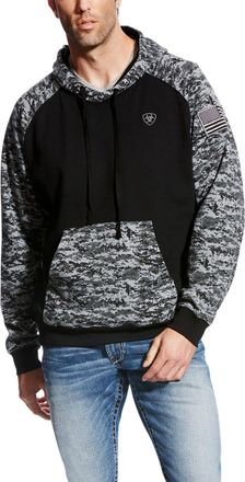 Ariat Herren Hoodie Sweatshirt, Patriot Black Digi Camo, Large
