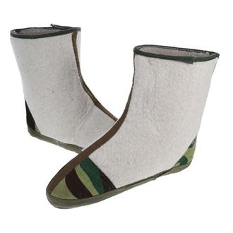 Frcolor Bottes de Neige Homme Imperm&eacute;ables avec Doublure Thermique en Feutre Vert Taille 44 Chaussettes Int&eacute;rieures Isolantes pour Randonn&eacute;e P&ecirc;che Hivernale e