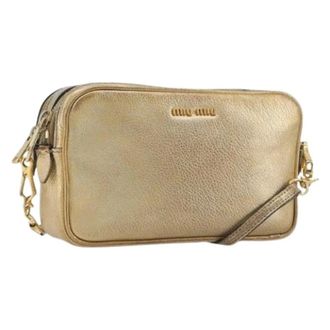 Miu Miu Sac bandouli&egrave;re Pre-owned en cuir - Femme - Pre-owned - Beige - Taille: ONE Size