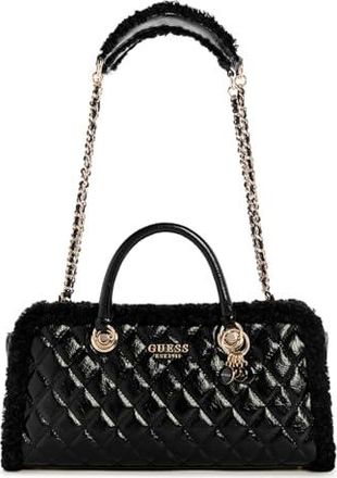 Guess Cristi Shoulder Satchel, Sac à bandoulière Femme, Noir, Taille Unique