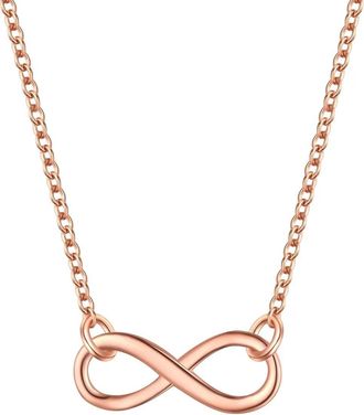 Glanzst&uuml;cke M&uuml;nchen Halskette - Sterling Silber Halskette Infinity - Gr. unisize - in Quarz - f&uuml;r Damen