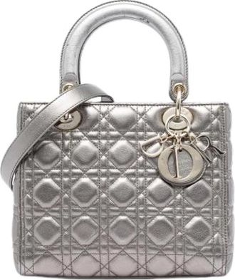 Dior Sac &agrave; main Lady Pre-owned - Femme - Pre-owned - Gris - Taille: ONE Size