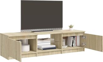 Generic TV-Schrank mit LED-Leuchten, TV-Board, Fernsehtisch, St&auml;nder, Konsole, Fernsehschrank, M&ouml;bel, Fernsehm&ouml;bel (Wei&szlig; 120x30x36 cm) (140 x 40 x 36 cm)