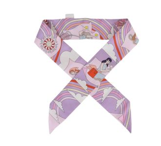 Herm&egrave;s Carres Volants Silk Twilly Scarf