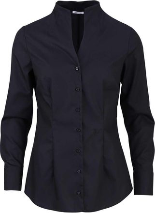 Seidensticker Damen Bluse - Hemdbluse - Kelchkragenbluse - Klassisch - Elegant - B&uuml;gelleicht - Slim Fit - Kurzarm - Uni - 100% Baumwolle