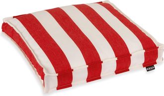 H.O.C.K. Classic Streifen Outdoor Sitzkissen Größen (40x40x5cm, Rot)