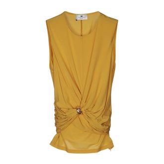 Elisabetta Franchi Damen, Blusen & Hemden, Gelb, SGr&ouml;&szlig;e