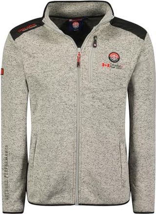 Canadian Peak Tavideak Men - Polaire Epaisse Homme Chaude Fermeture Zip - Veste Sweats Hiver Chaud Hommes Doux - Sweat Doublure Longues Manches - Automne Hiver (Gri