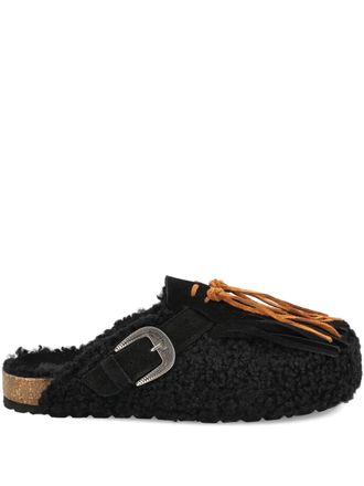 Taji mules à détail de boucle - Noir