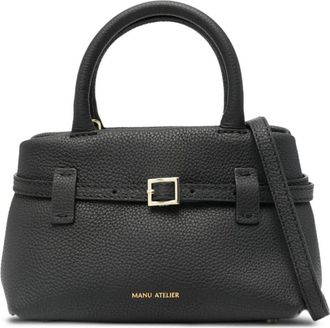 Manu Atelier Femme, Sacs, Noir, Taille: ONE Size Sac à Bandoulière en Cuir Noir