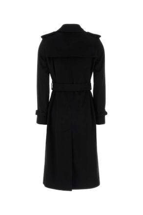 Burberry Double-Breasted Cashmere Coat - Black