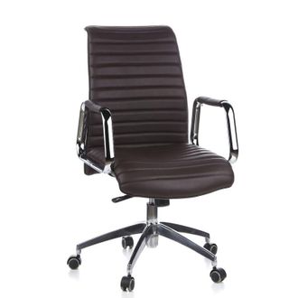 hjh OFFICE B&uuml;rostuhl / Chefsessel ASPERA 10 Nappaleder braun hjh OFFICE