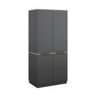 Vicco Armoire Betti, Anthracite/Ch&ecirc;ne, 82 x 179 cm avec 4 Portes