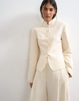 Topshop Drummer - Jacke in Ecru, Kombiteil-Neutral