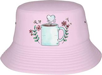 Generic Anti-UV Seau Chapeau Mug Aquarelle Pecheur Chapeaux Funky Bobs Homme pour Hommes Randonnée Femmes