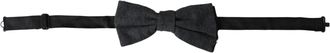 Dolce & Gabbana Dark Gray Silk Adjustable Neck Men Bow Tie