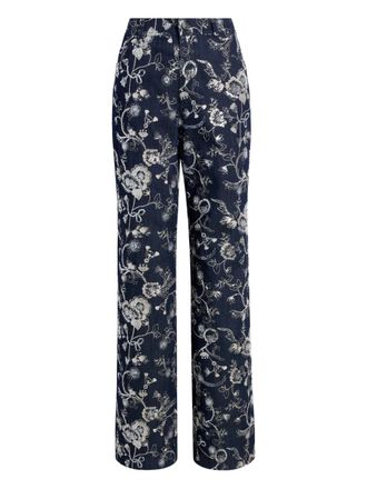 Cinq &agrave; Sept pantalon brod&eacute; Nolita - Bleu