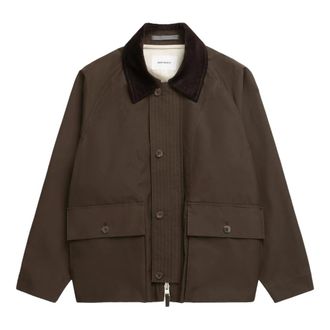 Norse Projects Homme, Vestes, Brun, Taille: M Holmen Wax Raglan Light Jacket