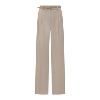 Max Mara Femme, Pantalons, Beige, Taille: 38 FR Pantalon Large Marusca