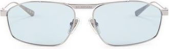 Balenciaga Lunettes de soleil m&eacute;tallis&eacute;es &agrave; fines branches