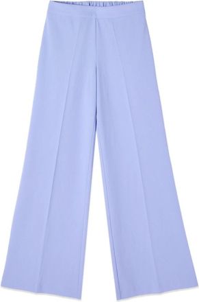 Oltre Femme, Pantalons, Bleu, Taille: 42 FR Pantalon Palazzo &agrave; jambes larges