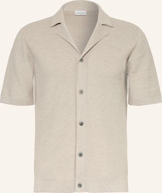 Profuomo Profuomo Strickhemd Regular Fit beige