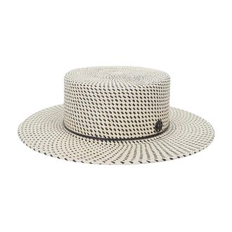 Maison Michel Femme, Accessoires, Blanc, Taille: L Kiki Boater Hat