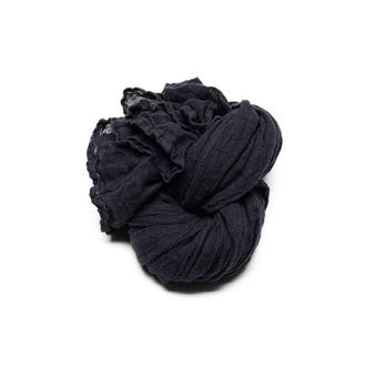 LinenMe Cheche Femme et Homme, Écharpe, Foulard, Chale - 100% Lin - Pour lété, la plage, léger, respirant - 45 x 200 cm - NEW NIGHT BLUE