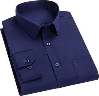 Generic Chemise formelle &agrave; manches longues pour homme - Chemisier classique fin extensible doux, 5503, 3XL