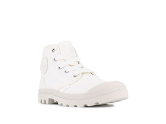 Palladium Schn&uuml;rboots PALLADIUM PAMPA HI, Damen, Gr. 37,5, soft wei&szlig;, Textil, Schuhe Schn&uuml;rboots, Schn&uuml;rstiefel, Schn&uuml;rstiefelette aus Canvas