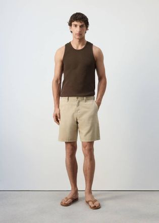 Mango D&eacute;bardeur slim-fit en coton marron - Homme - XL - MANGO MAN