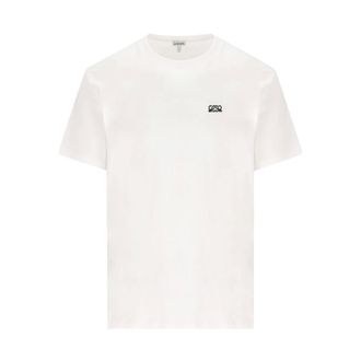 Loewe T-shirt en jersey de coton Anagram - Homme - Tops - Blanc - Taille: L