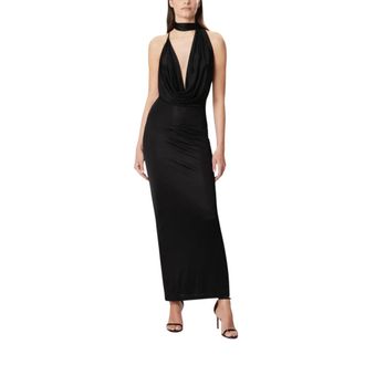 Amazu&igrave;n Amazuin, Femme, Robes, Noir, Taille: 40 FR Robe Drapp&eacute;e Dos Nu &agrave; Col Halter