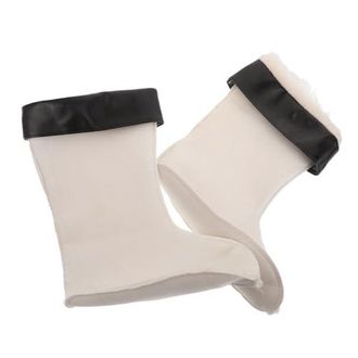 Garneck 2 Pièces Doublure Intérieure Chaude pour Hautes Chaussettes Épaisses Polaire Douce pour Pluie et Neige Femme et Homme Adaptée Confortable et Isolante 