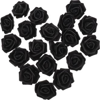 Valiclud 100 St&uuml;ck K&uuml;nstliche Rosenk&ouml;pfe Schwarz Langlebige Schaumblumen f&uuml;r DIY Basteln Hochzeitsdeko Valentinstag Realistische Blumenarrangements Vielseitig 