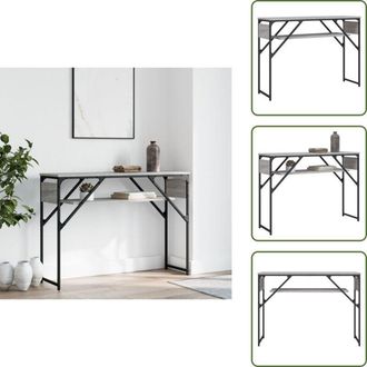 vidaXL The Living Store Konsolentisch mit Ablage Grau Sonoma 105x30x75cm Holzwerkstoff - Konsolentisch - Flurtisch - Sideboard - Wohnzimmerstil - Industriel