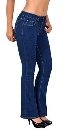 ESRA Jean Femme Bootcut Jeans Pantalon Grandes Tailles Salsa Pantalon en Jean Femme B500