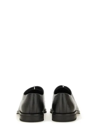 HUGO BOSS Leather Derby Loafer - Black