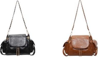 Generic Sac &agrave; bandouli&egrave;re en cuir PU pour femmes, avec sangle en cha&icirc;ne, pour, Shopping et usage quotidien, sac &agrave; bandouli&egrave;re &eacute;l&eacute;gant